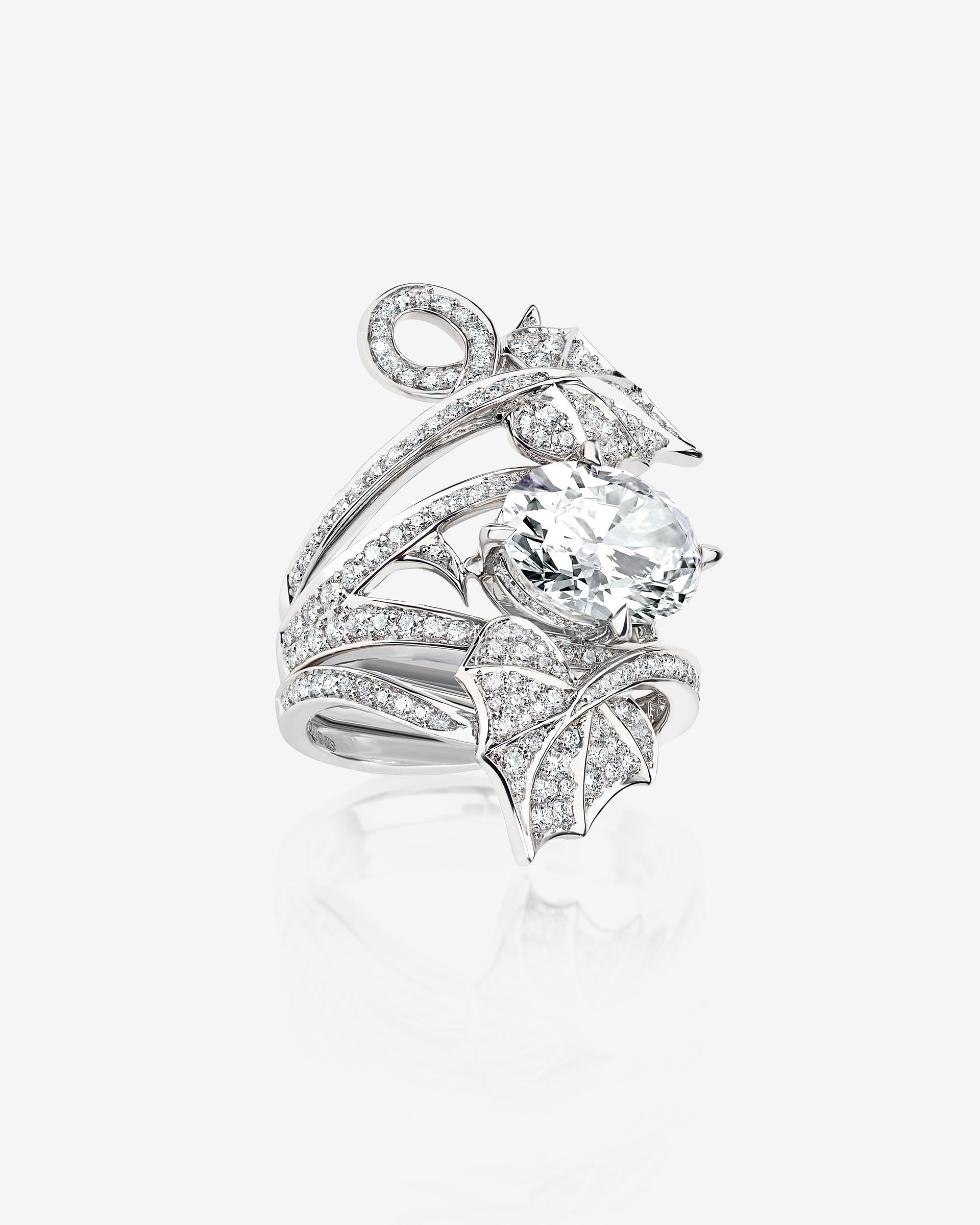 White Diamond Poison Ivy Ring | Stephen Webster
