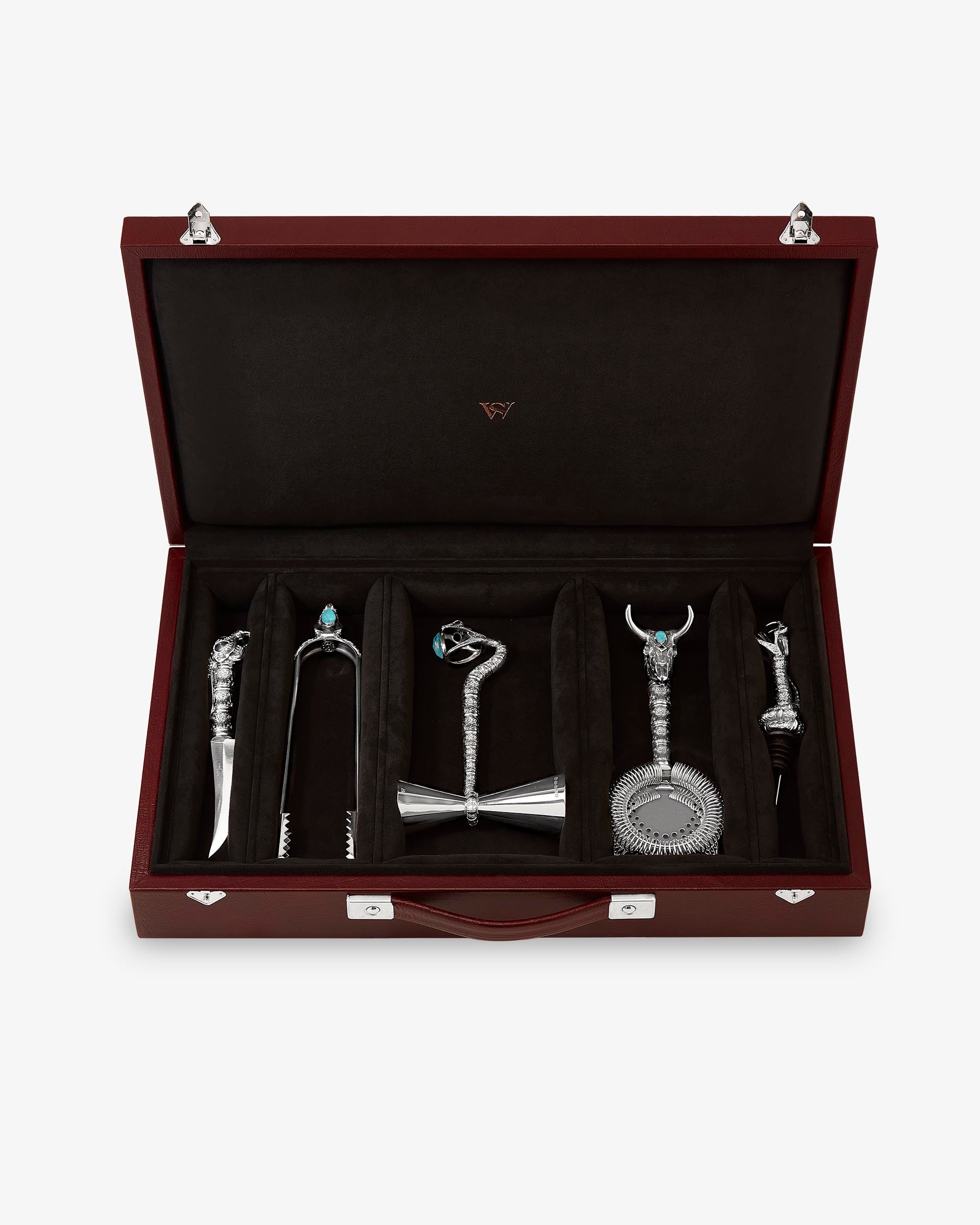 Bar Tool Set in Sterling Silver with Case | Stephen Webster
