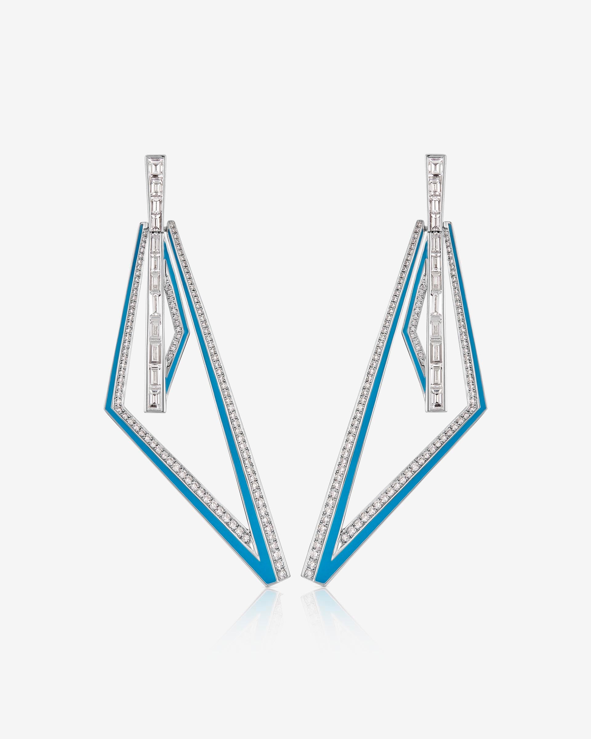 Obtuse White Gold Hoops | Stephen Webster