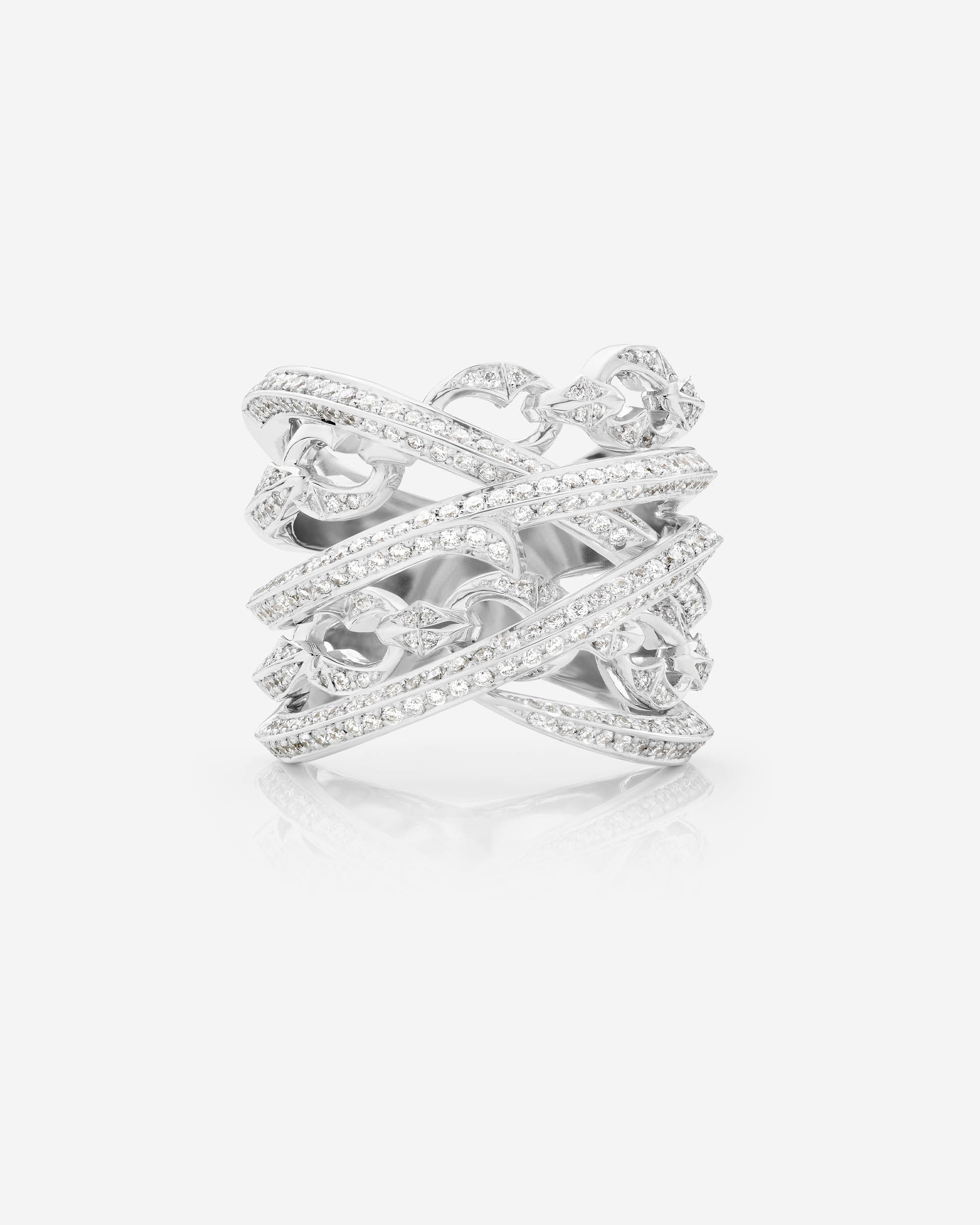 White Gold Bound Together Large Band Ring | Stephen Webster