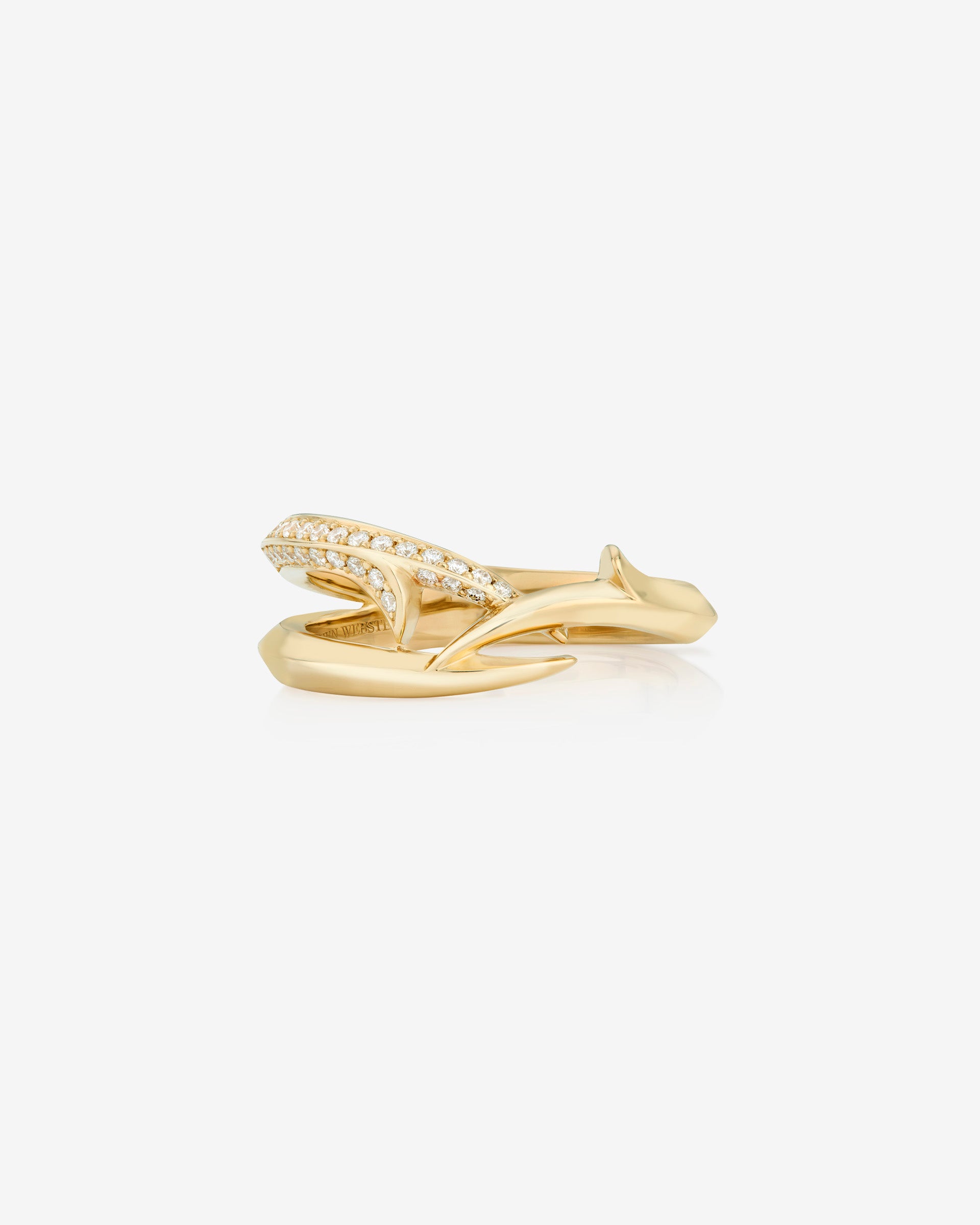 Yellow Gold Bound Together Narrow Band Ring | Stephen Webster