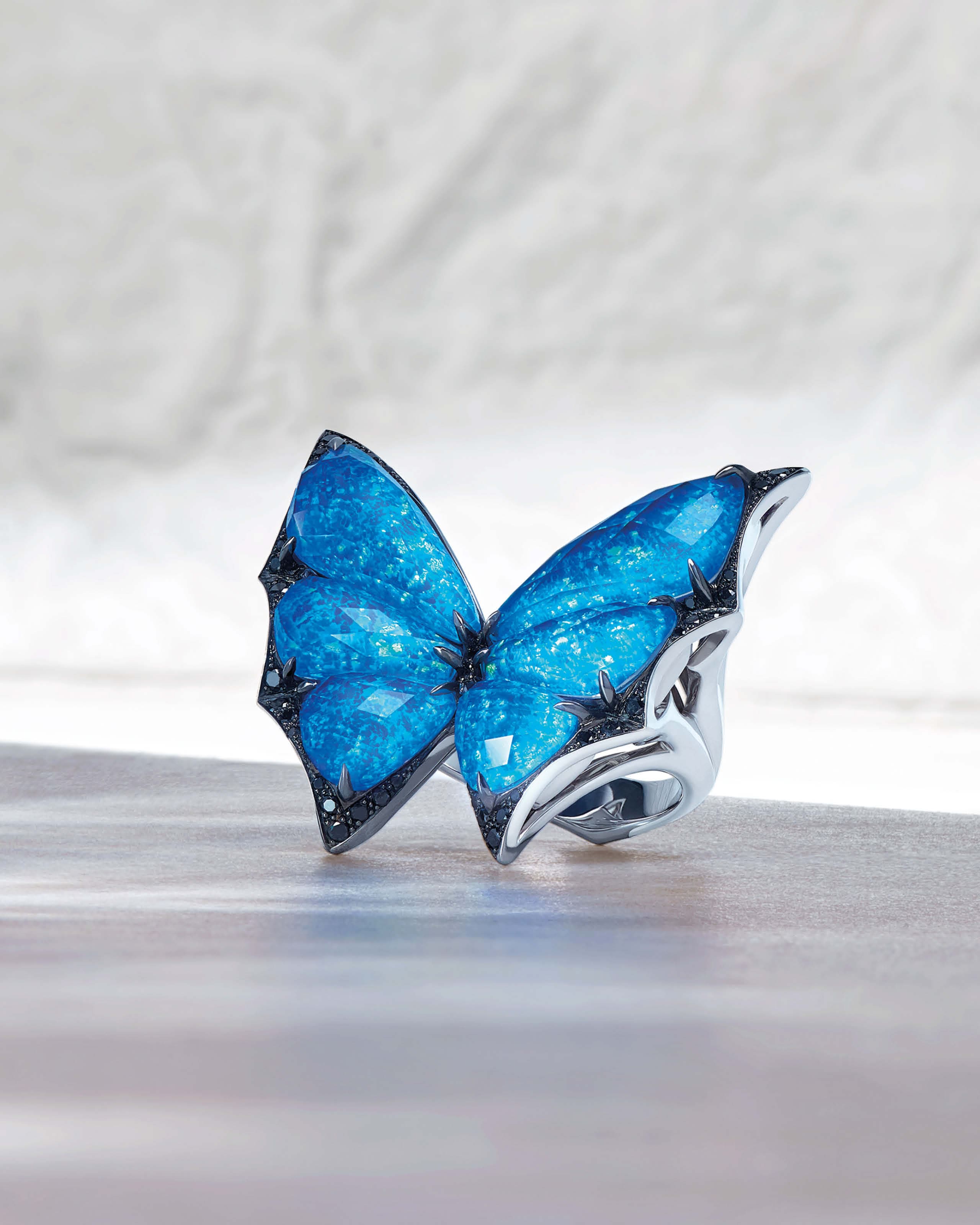 Large Butterfly Ring in 18K White Gold | Stephen Webster