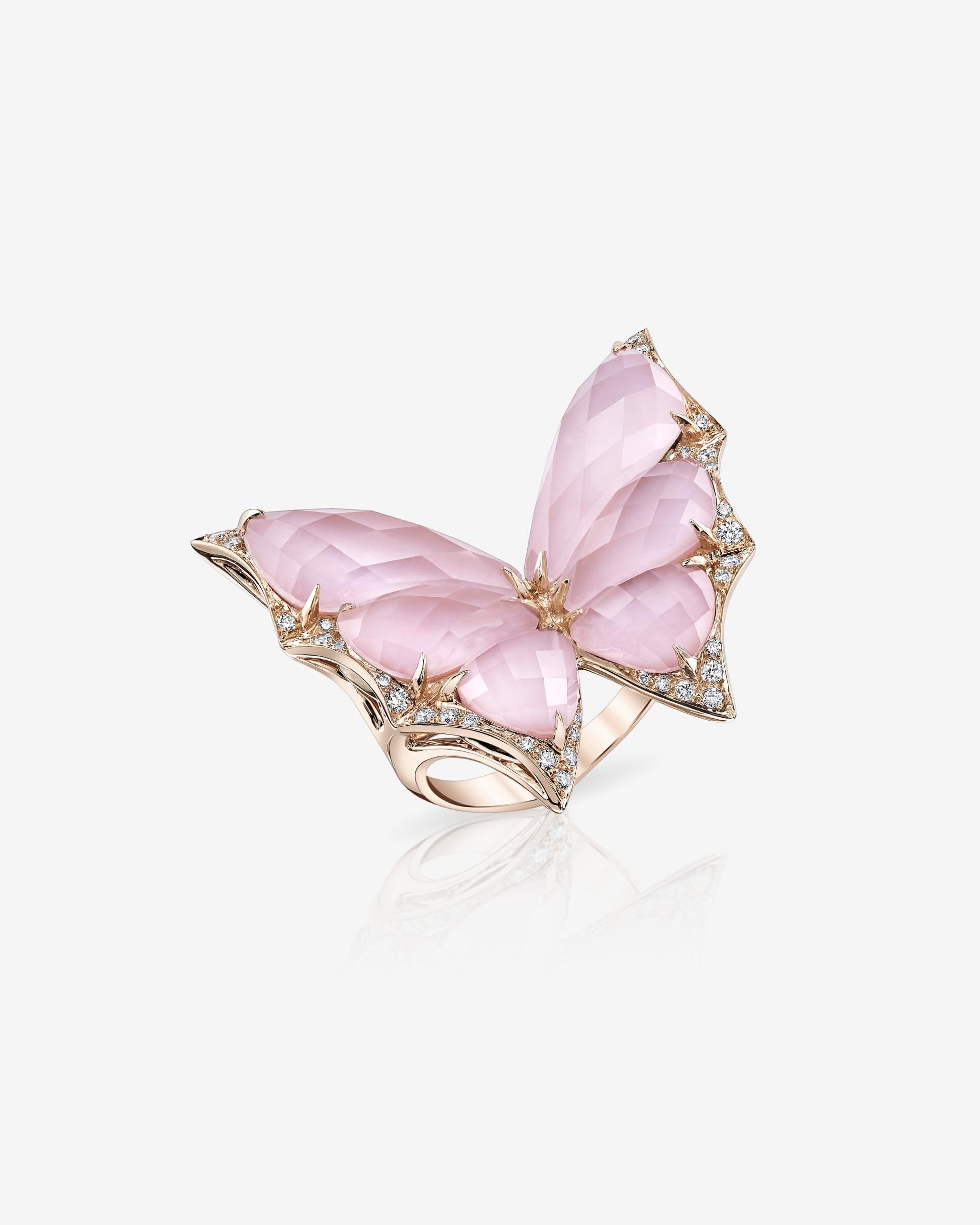 Large Butterfly Ring in 18K Rose Gold | Stephen Webster