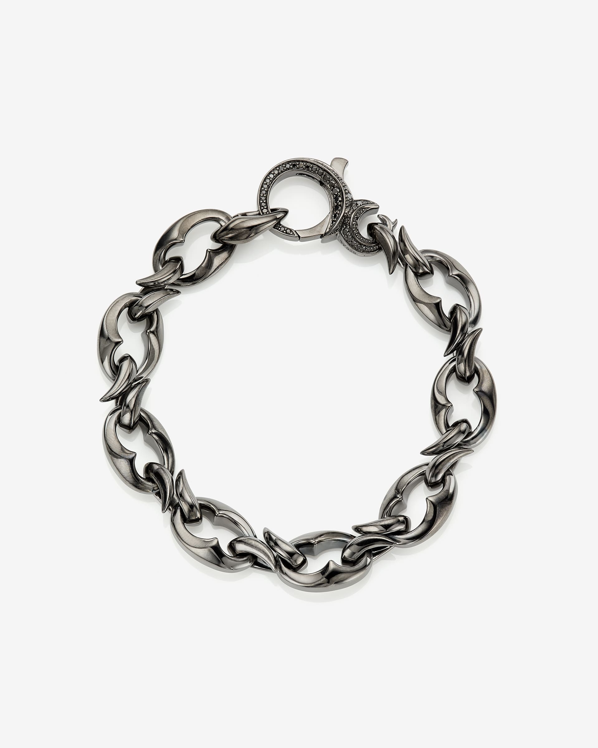 Entwined Bracelet in Black Rhodium Silver | Stephen Webster