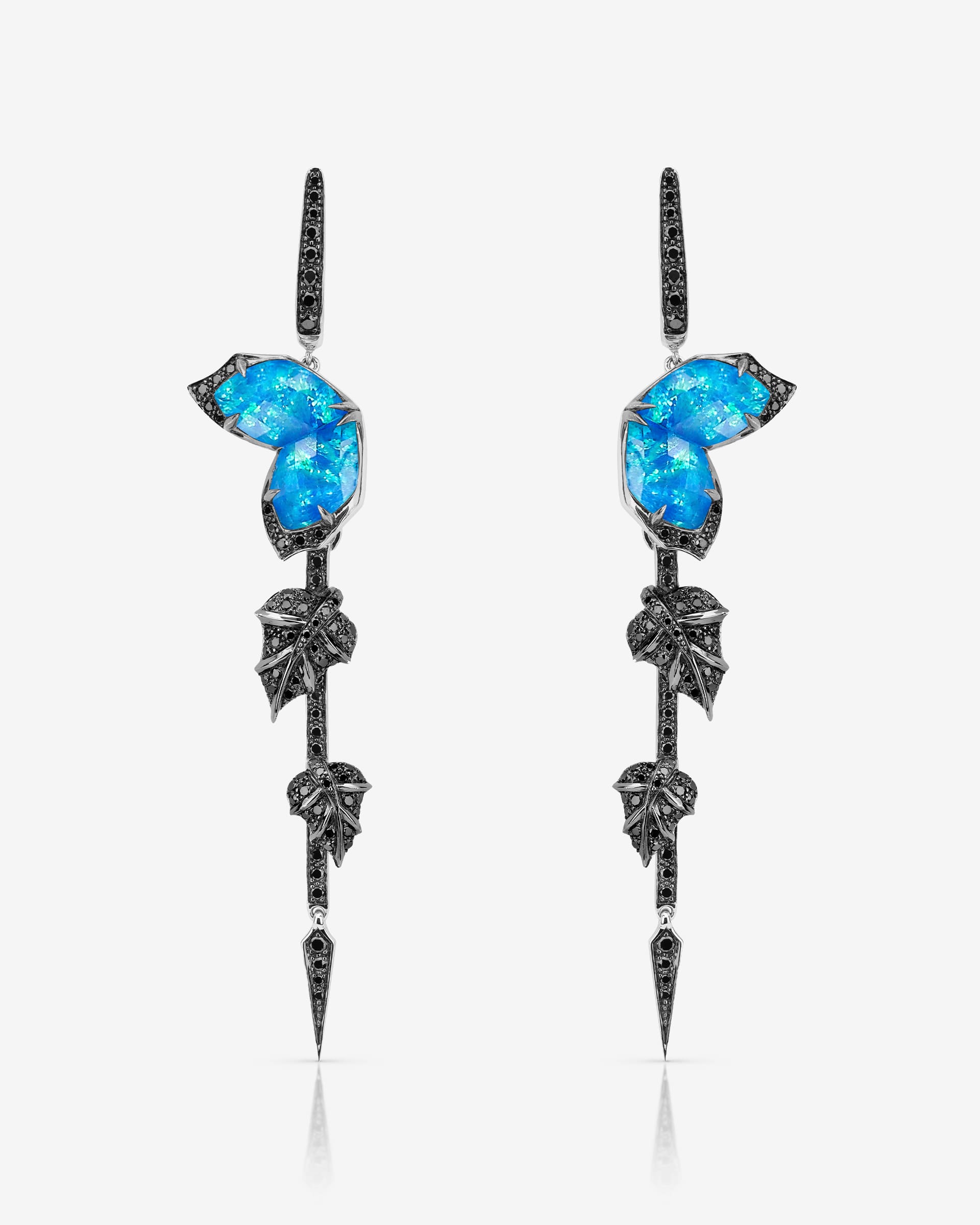 Chance Drop Earrings in 18K White Gold | Stephen Webster