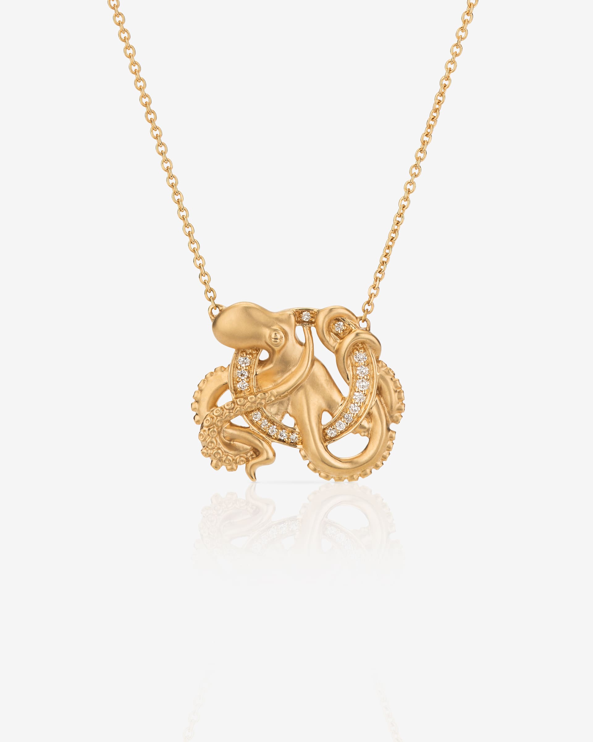 O is for Octopus Necklace in Yellow Gold | Stephen Webster