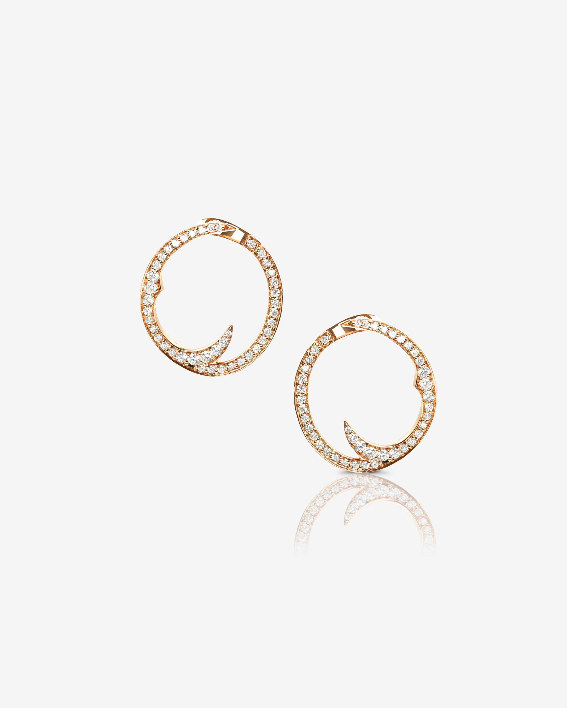 Stem Mini Hoop Rose Gold Earrings | Stephen Webster