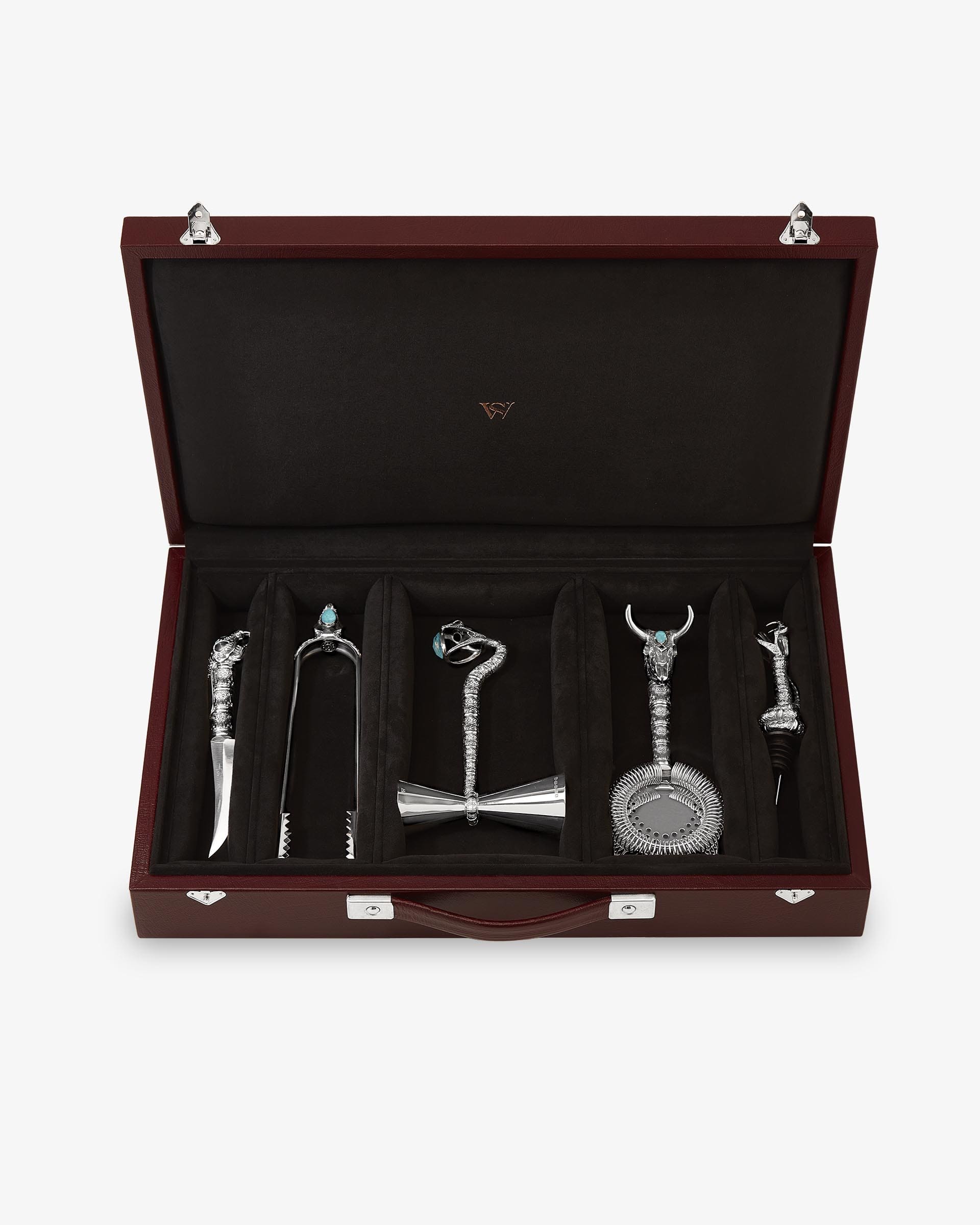 Bar Tool Set in Sterling Silver with Case | Stephen Webster