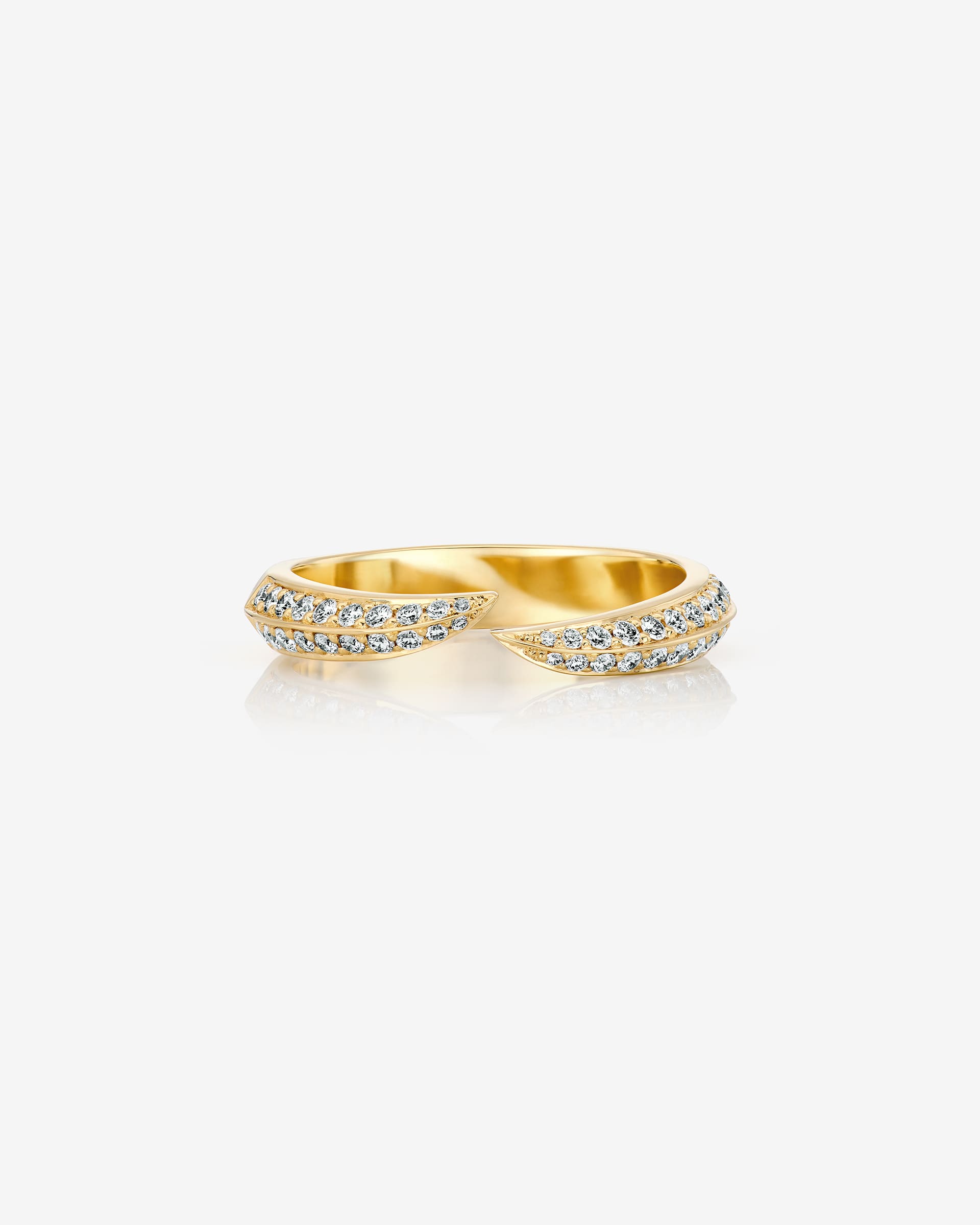 Thorn Arc Duo Pavé Band in 18K Yellow Gold | Stephen Webster