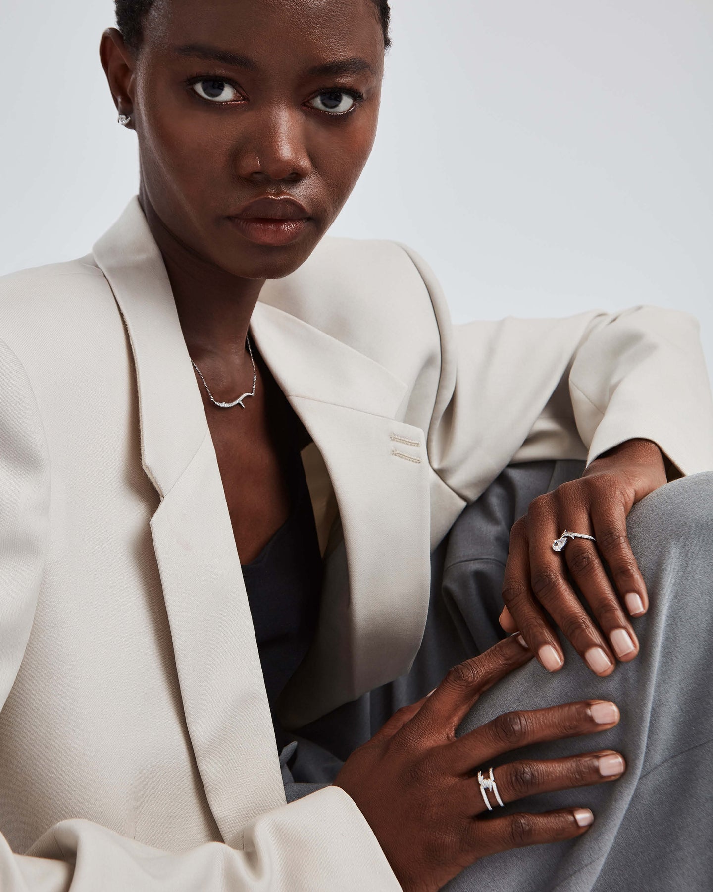 Grey Spinel Entangled Band Ring | Stephen Webster