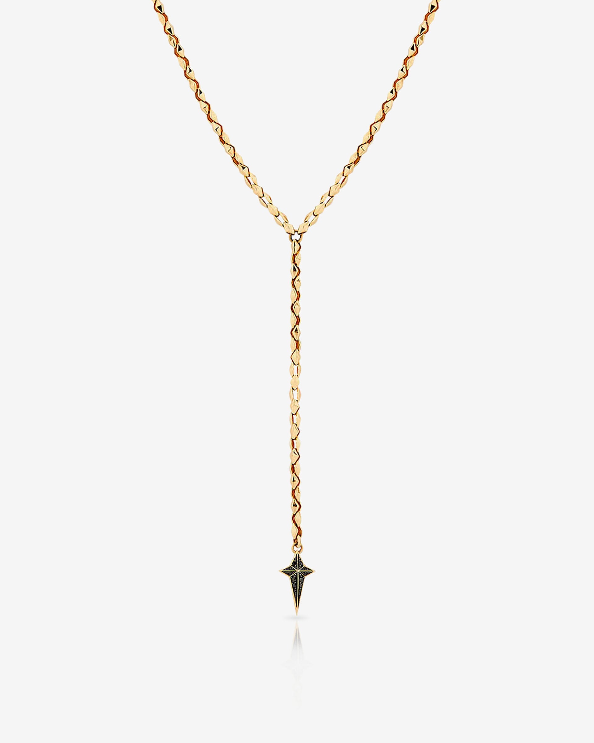 Yellow Gold Superstud Cross Long Chain | Stephen Webster
